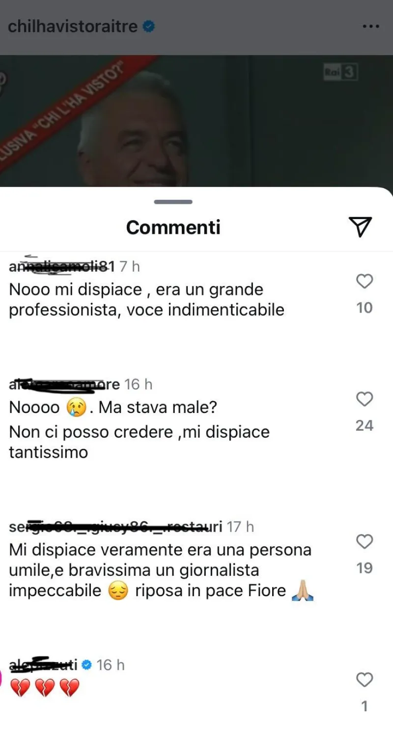 Addio a Fiore De Rienzo, storico giornalista di "Chi l’ha visto ...