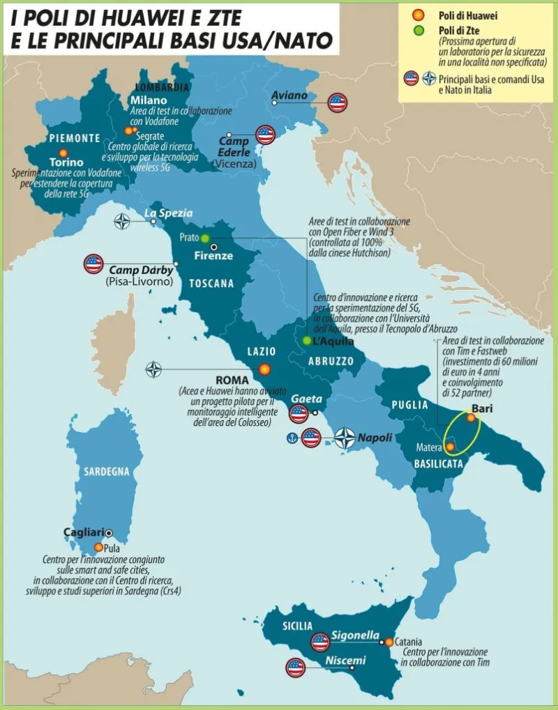 Basi Nato in Italia, la mappa regione per regione
