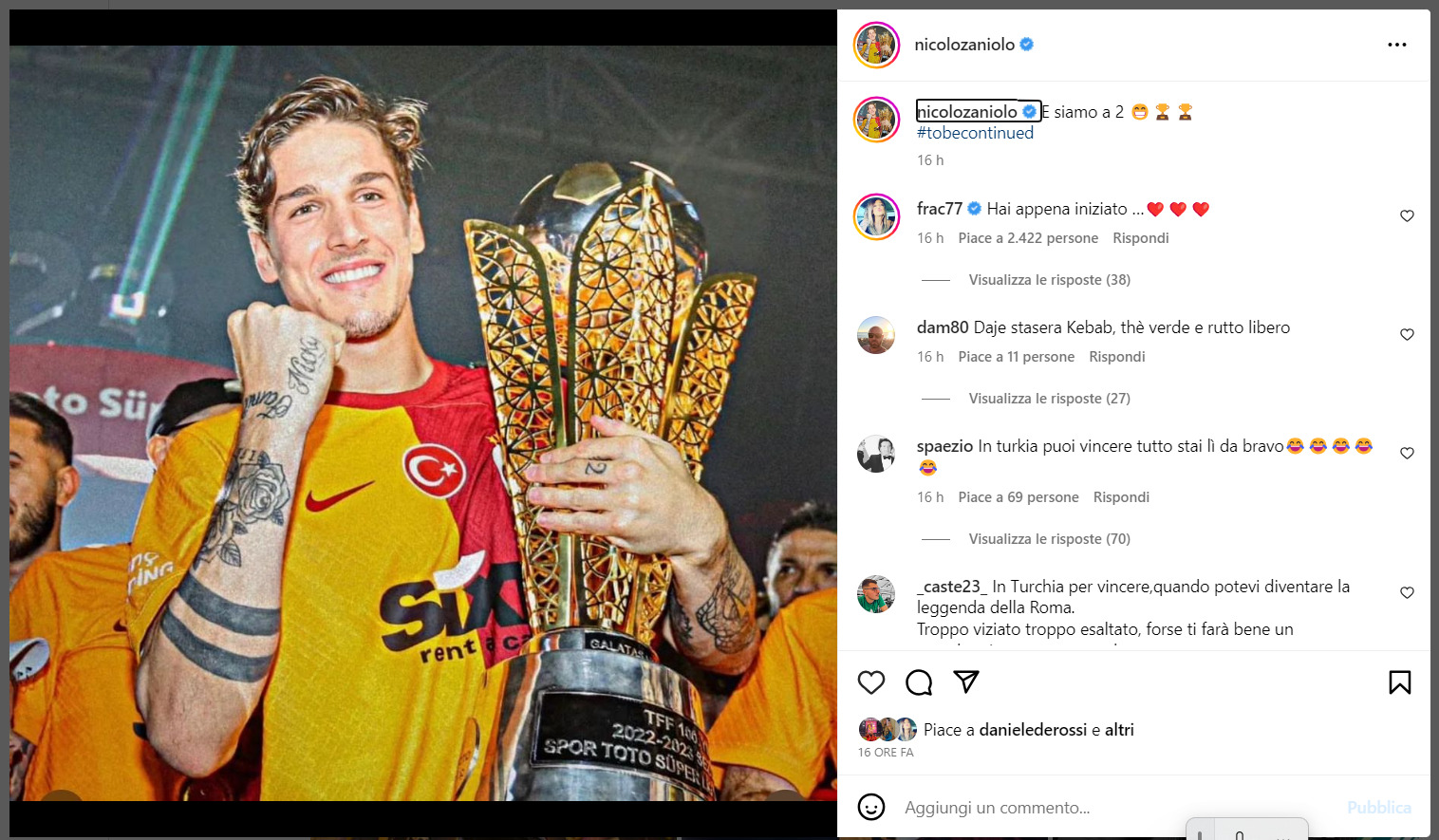 Zaniolo trascina il Galatasary con una doppietta nel derby. VIDEO Zaniolo trascina il Galatasary con una doppietta nel derby. VIDEO