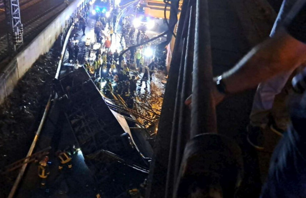 Cavalcavia Vempa, dove si trova il ponte da cui è caduto il pullman...