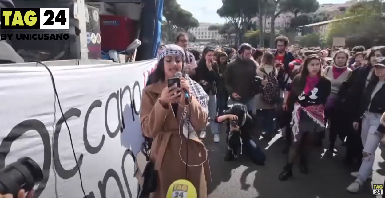 Maya Issa, leader giovani palestinesi alla manifestazione 8 marzo 2024 ...
